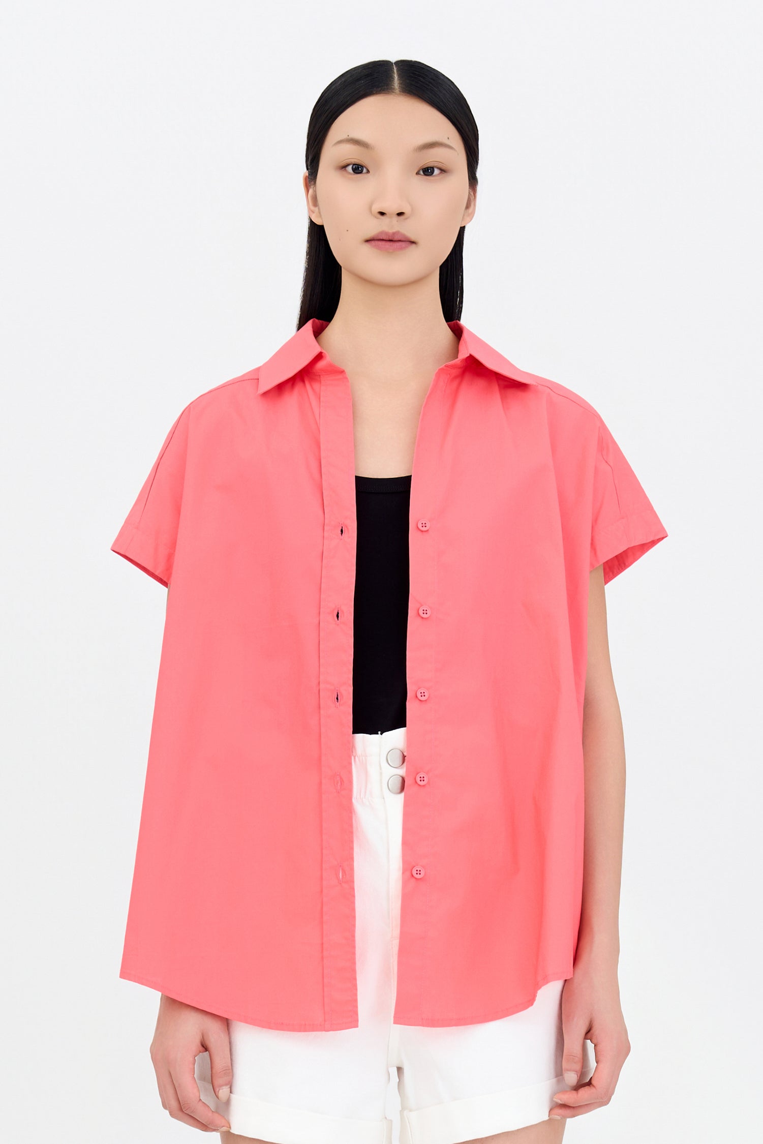 Cap Sleeve Blouse - Coral – The Restyle Trait Malaysia